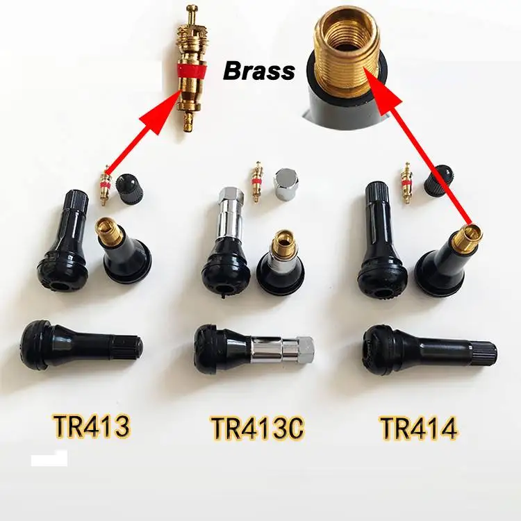 Tubeless Tire Valve Tr414 Brass Stem And Core With Nature Rubber - Buy ...