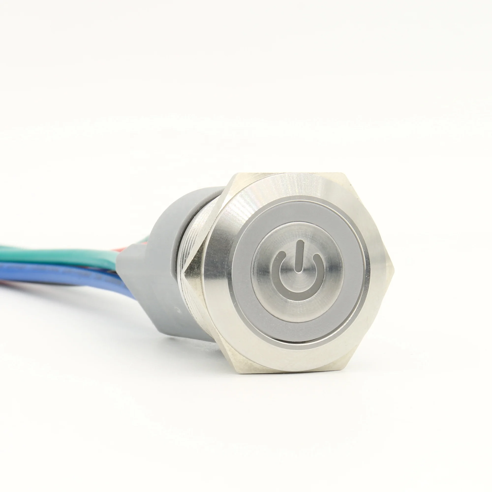 22mm Metal Push Button Switch With Wire CE IP65 Momentary Latching ...