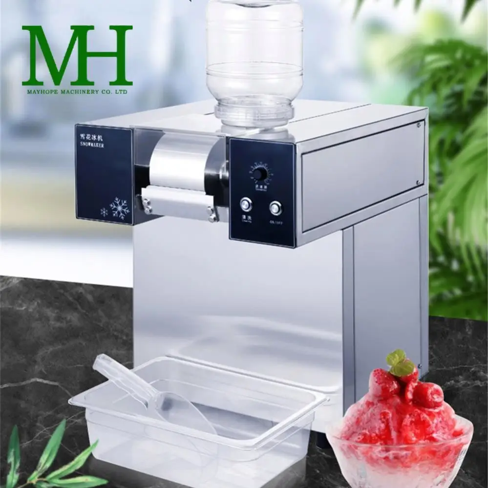 Automatic Stainless Steel Milk Snow Bingsu Ice Shaver Machine For ...