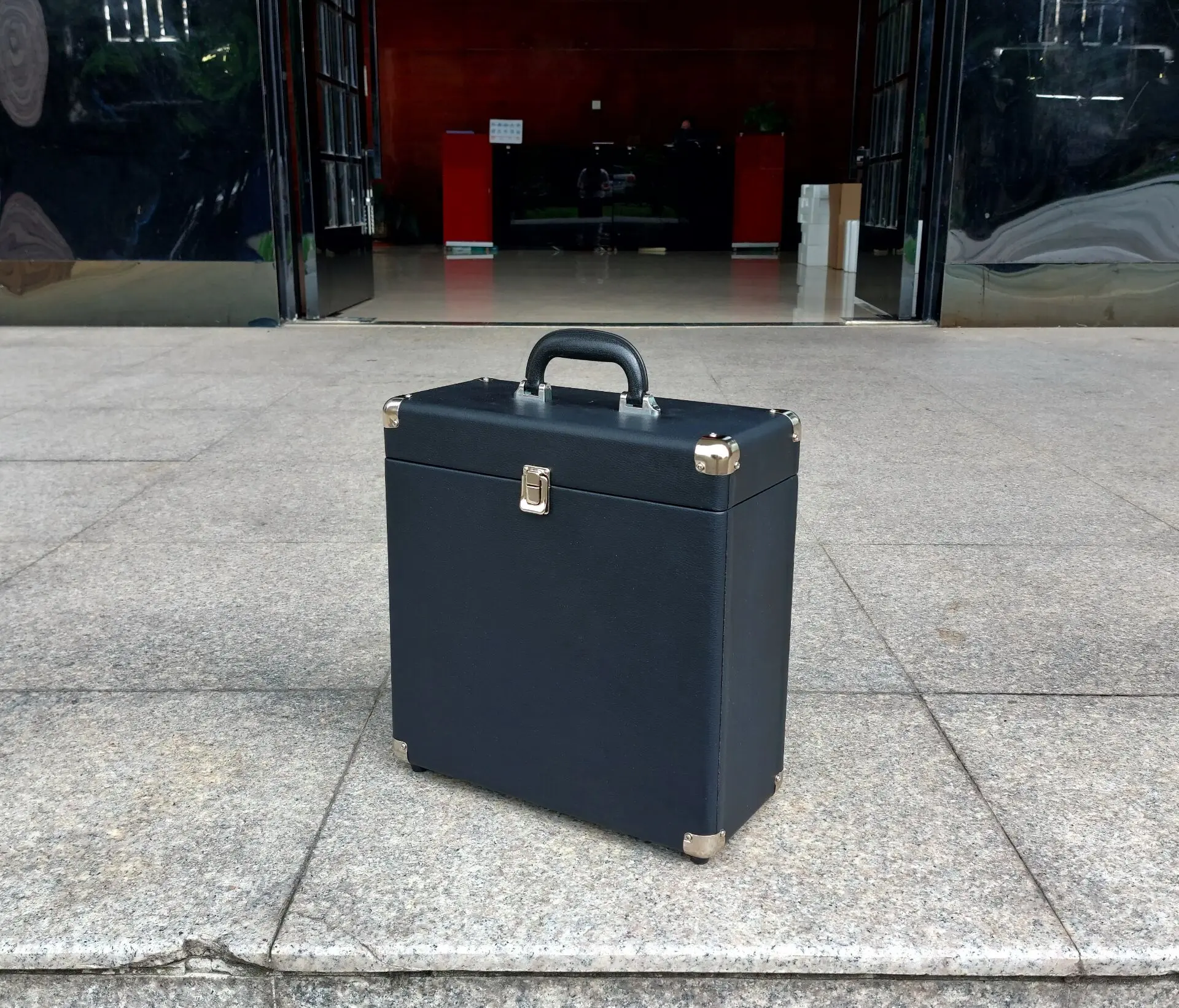 Factory Supply Cd Leather Case Vinyl Record Storage Box Crate Retro ...