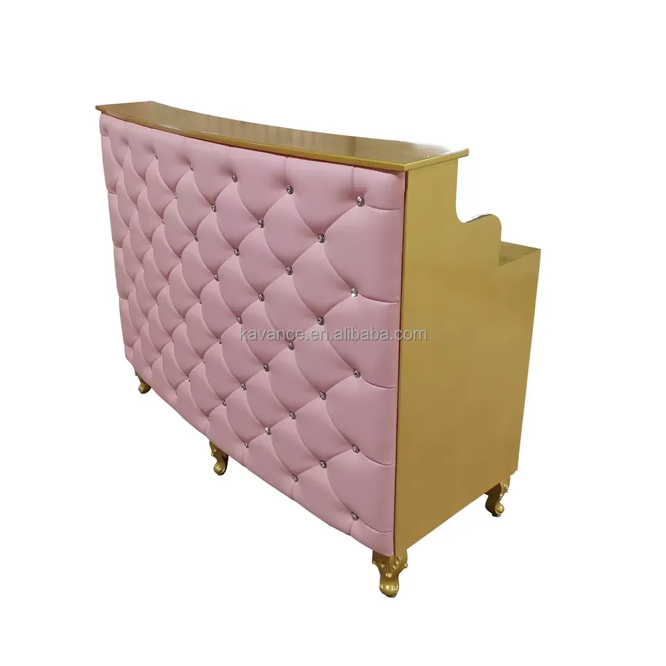 reception desk modern pink reception desk salon reception desk| Alibaba.com