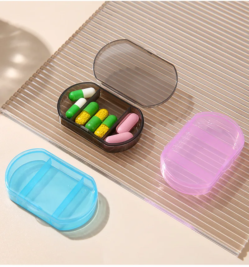 Mini Portable Pill Case - 3 Compartments for Easy Storage