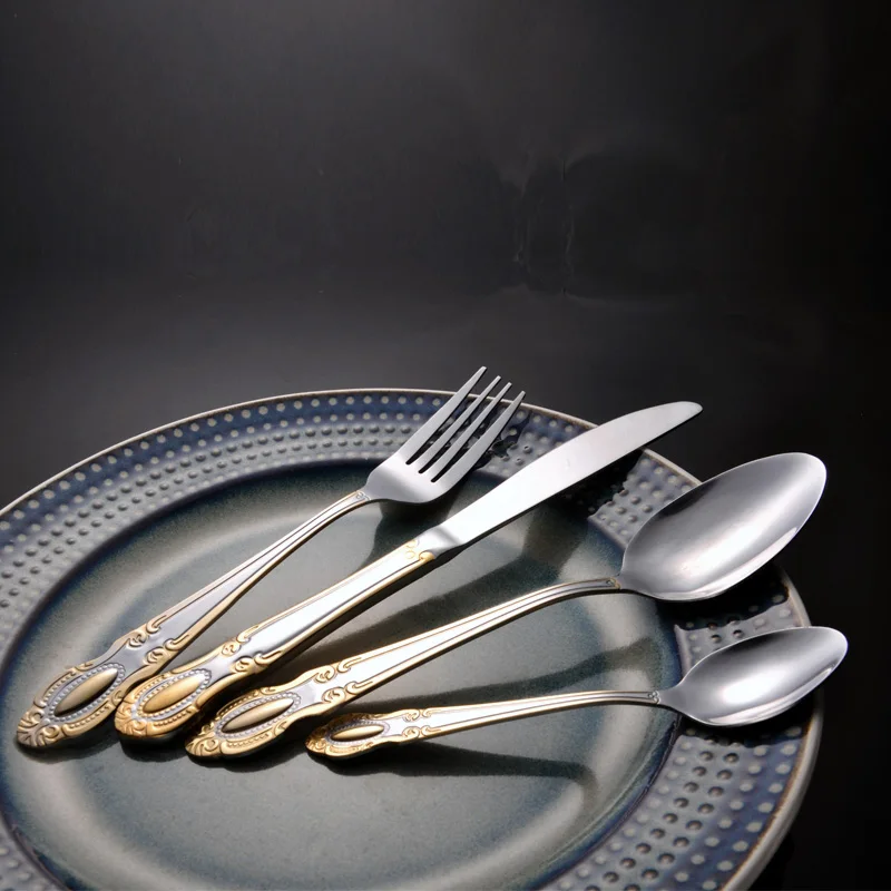 Hammered Embossed Design Flatware Set Wholesale Customization Mirror ...