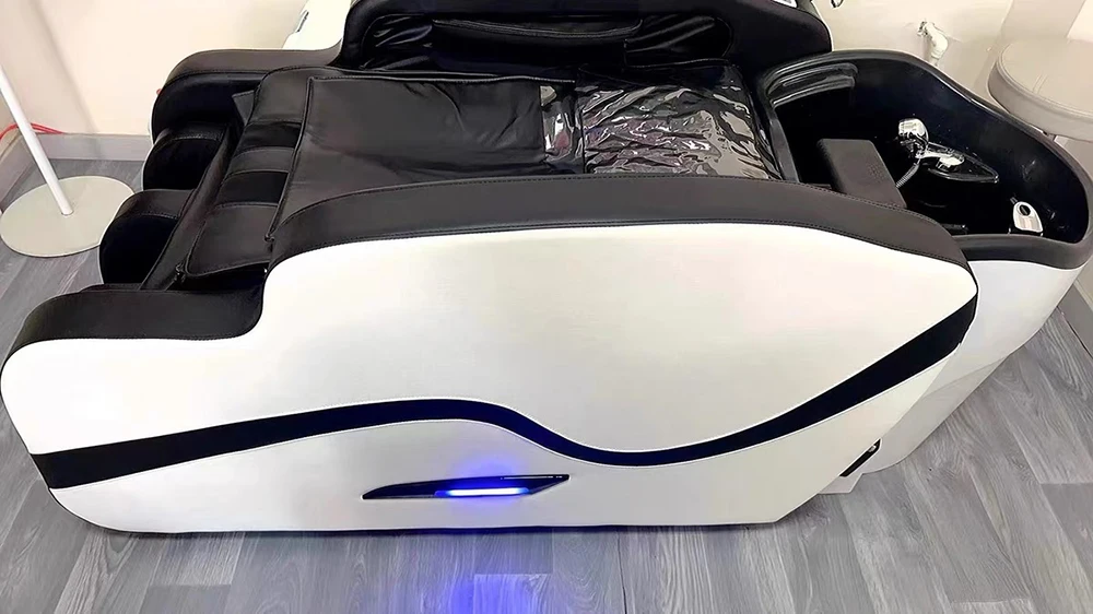 Luxury Back Massage Electric Adjustable Lay Down Hair Salon Shampoo ...