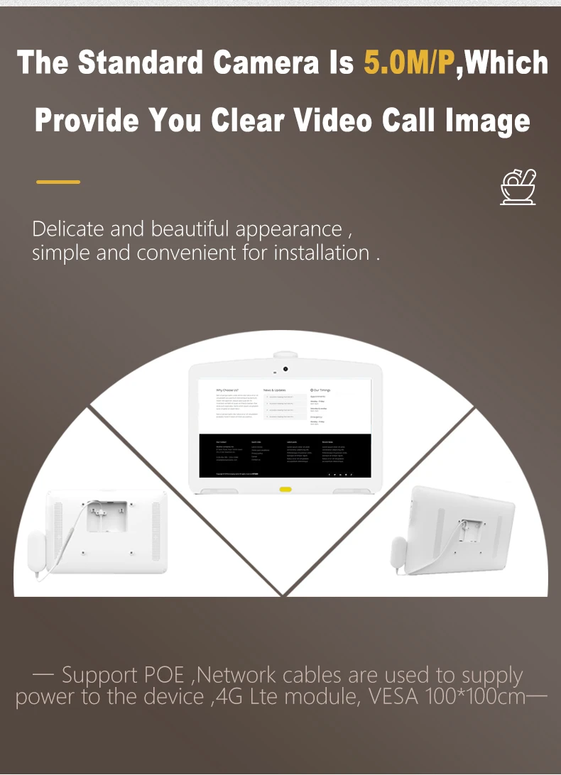 Wall Mounted Health Care Telehealth Medical Grade Hospital Android ...