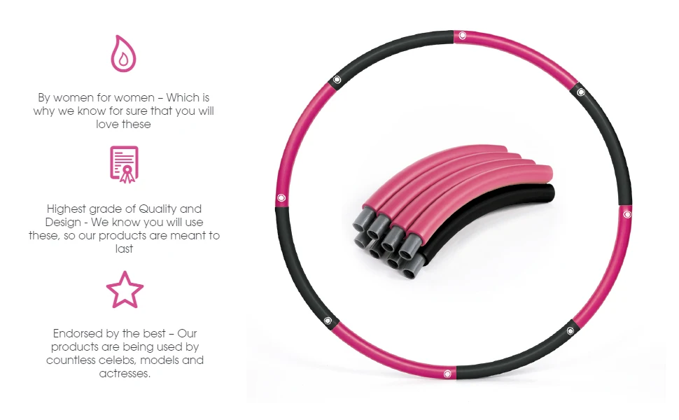 8 Section Detachable Hoola Hoops For Exercise Portable Smooth & Soft ...