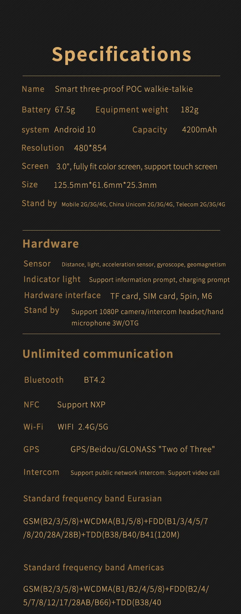 Anysecu W6 Plus POC 4G Radio - DMR & Analog UHF Unlocked