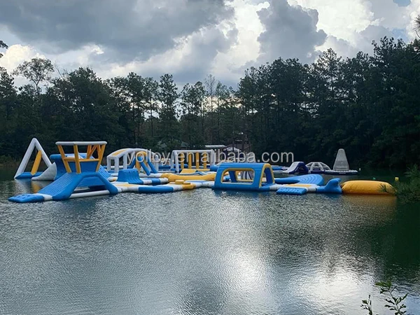 Commercial Water Park Inflatable Floating Amusement Park Obstacle Course