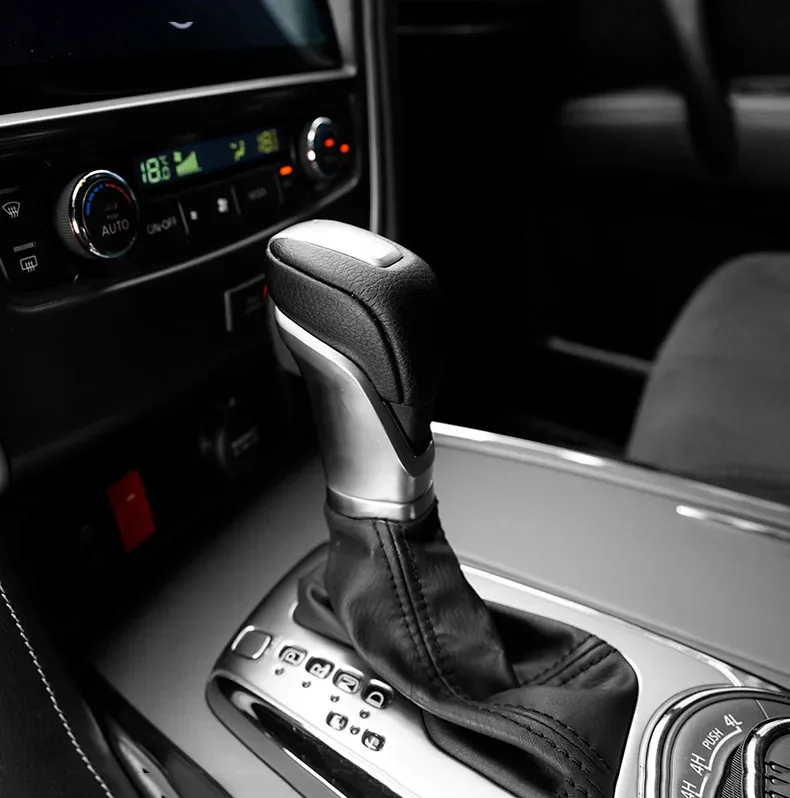 Black Silver Shift Gear Knob Replacement for Nissan Patrol Y62