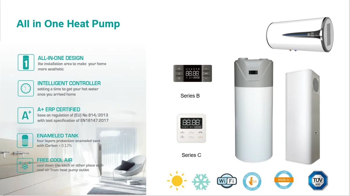 Micoe All In One Heat Pump Water Heater A+ Storage Electric Water Heater Air To Water Heat Pumps ...