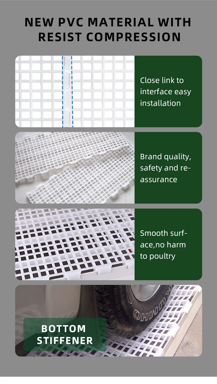 Broiler Plastic Slatted Floor Poultry Slatted Flooring for Chicken Farm ...