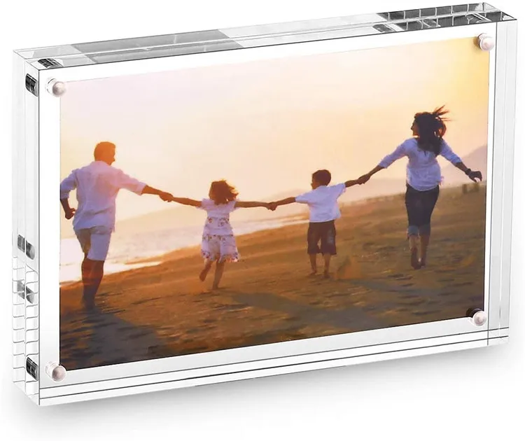 Picture Luxury Acrylic Photo Frame With Freestanding Double Sided 20mm ...