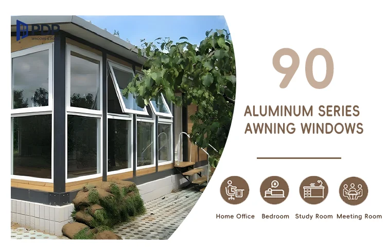PDP California Hurricane Impact Double Tempered Glass Awning Window ...