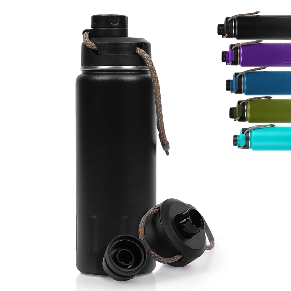 Double-Layer Stainless Steel Outdoor Sports Kettle 500ml-710ml ...