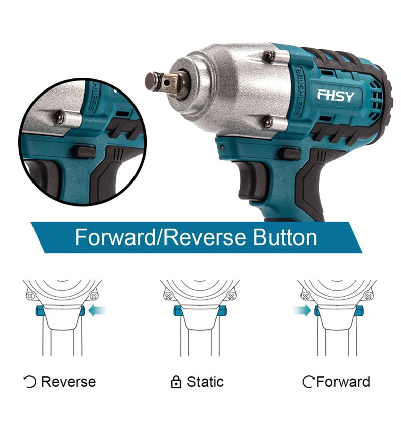 1/2 Inch 800n.m Brushless Motor Lithium-ion 18v 21v Battery Cordless ...