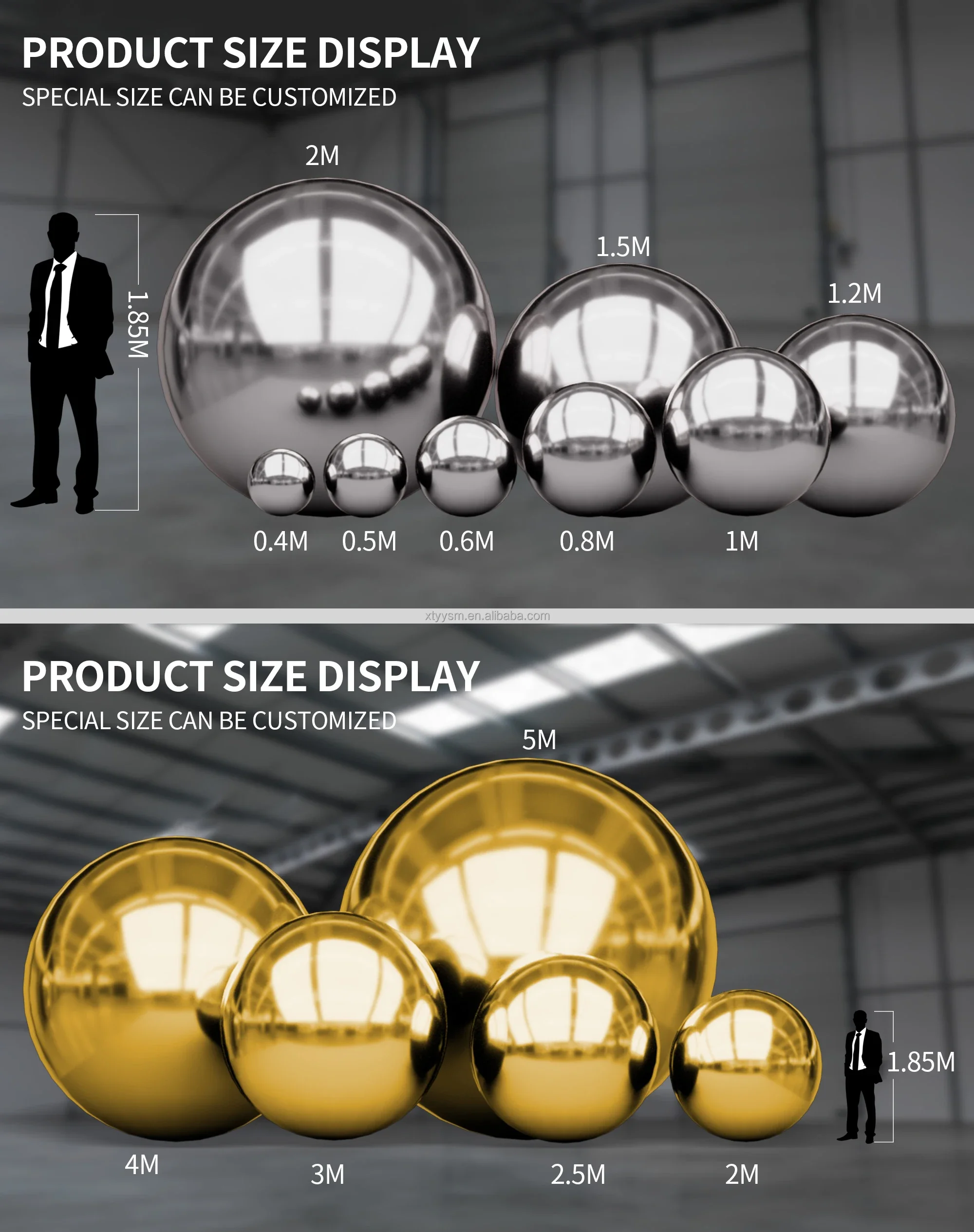 New Inflatable Chrome Ball - Customizable Metallic Spheres