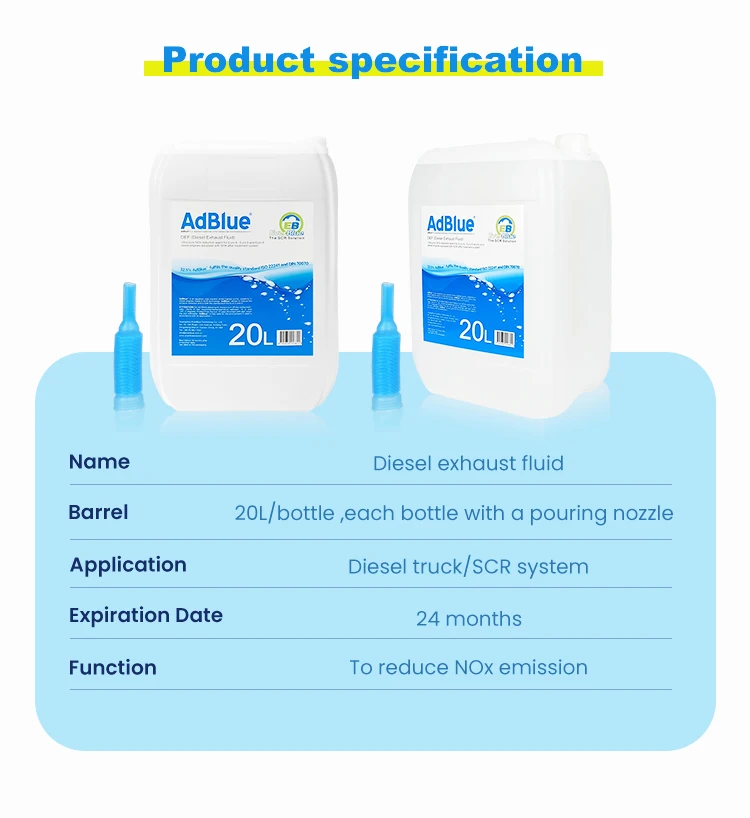 VDA Certificate Ad Blue 20L DEF Fluid for Diesel Emissions