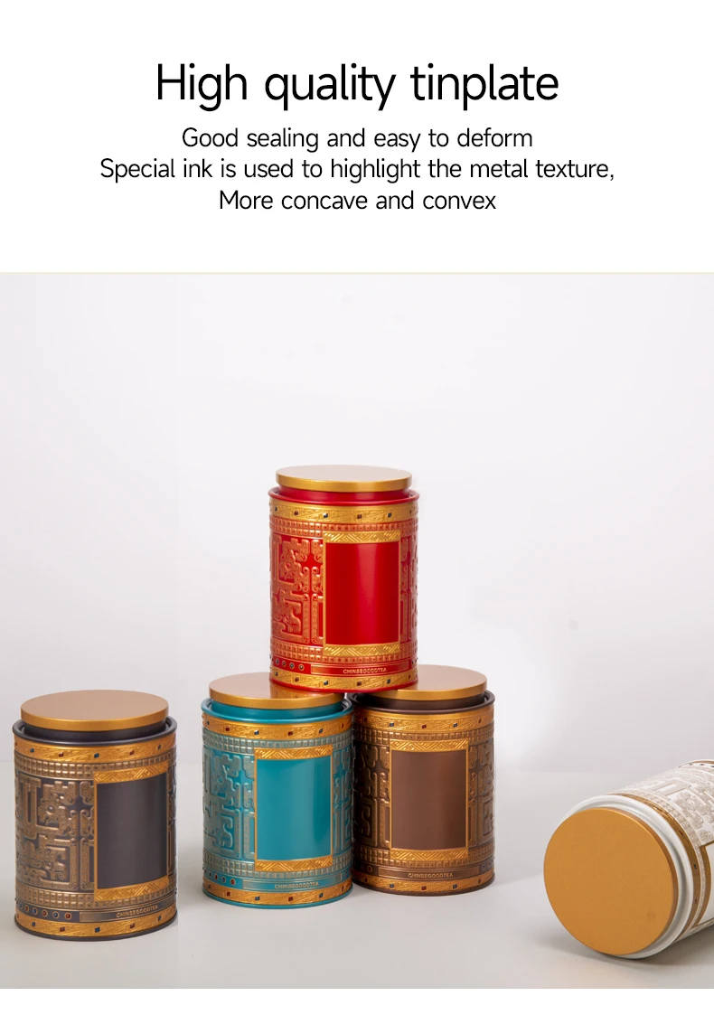 Luxury Metal Packing - Embossed Tin Cans for Canned Food