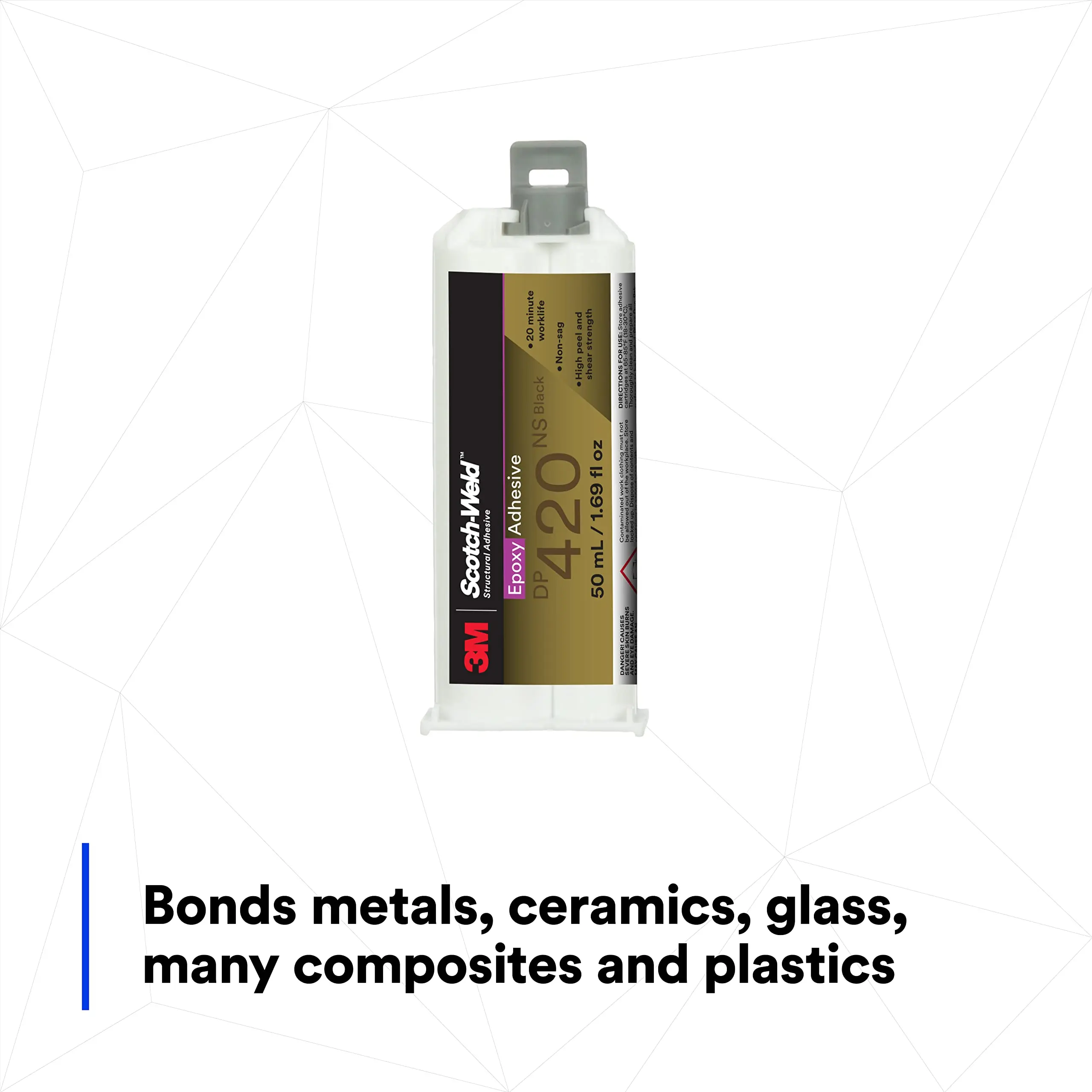 3m Scotch Weld Epoxy Resin Adhesive Dp420 Black Two Part Epoxy Resin ...