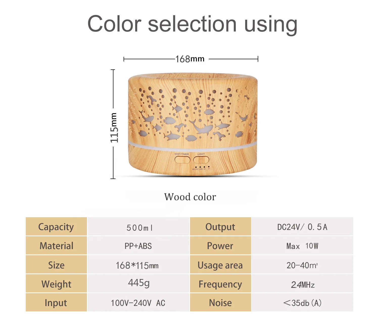 Wood Grain Aroma Diffuser Usb Diffuser Home Office Hotel Air Purification Humidifier With Smart ...