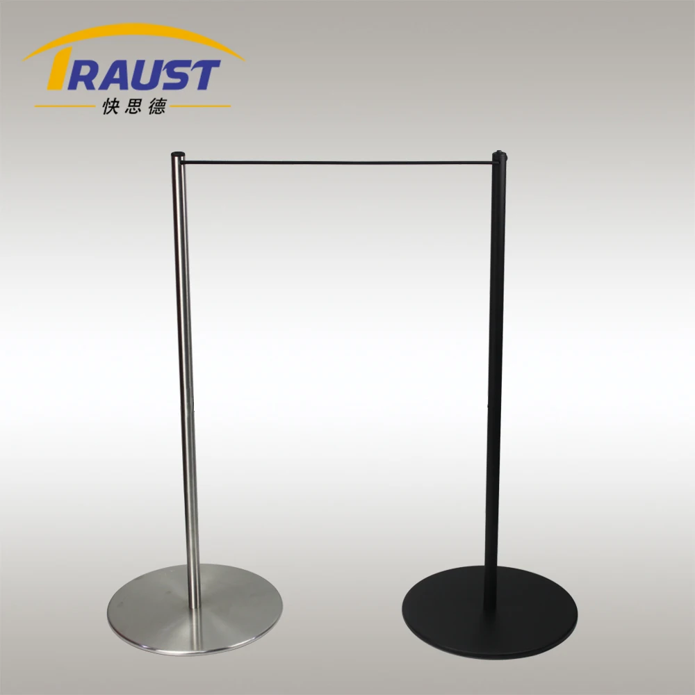 Museum Use Queue Line Stand Post Barrier Rope - Buy Steel Barricade ...
