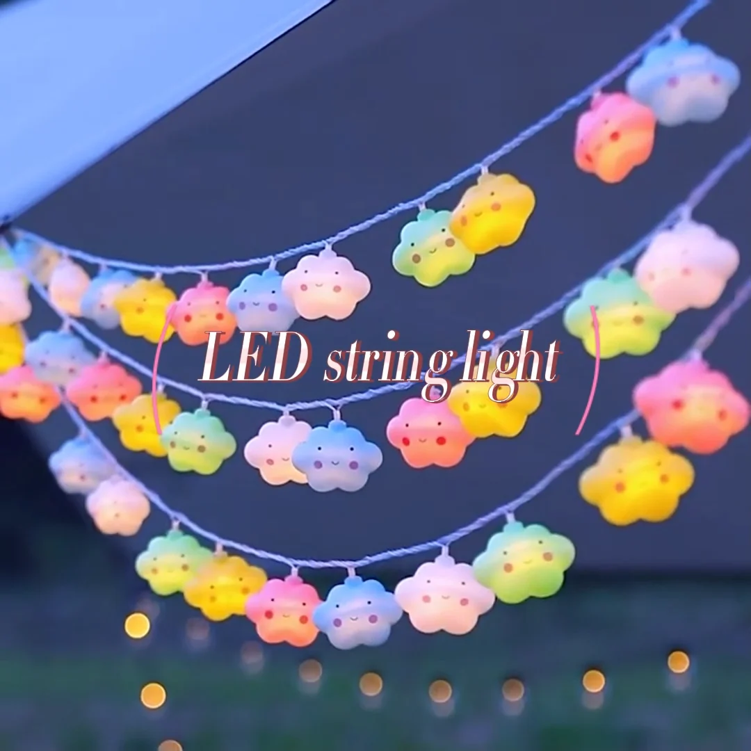 Smiling Stars Cute Fairy Tale Solar String Lights Indoor Party ...
