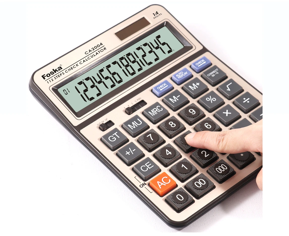 Foska Calculadora 14 Digit Solar Power And Battery Office Calculator - Buy Office Calculator ...