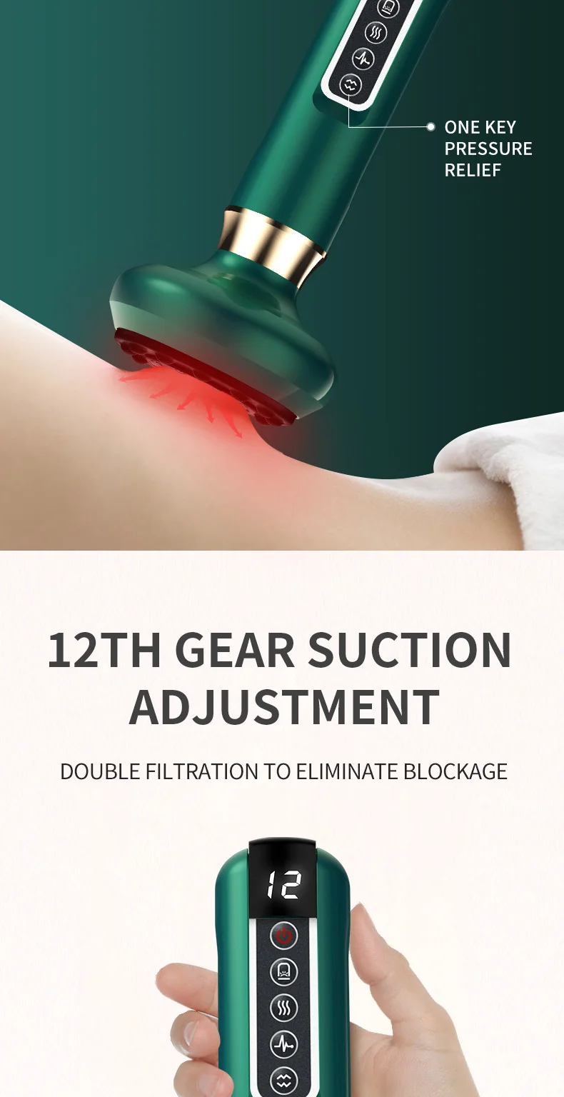 PZ Smart Electric Cupping Therapy Set - 6 Modes Portable Massager