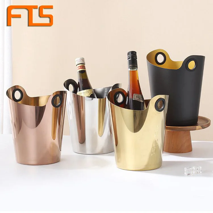 Fts Champagne Bucket Pink Gold Color Beverage Tubs Metal Party Premium ...