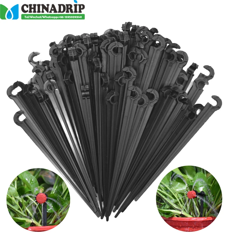 Drip irrigation system irrigation pipe fittings tube hose stake support ...