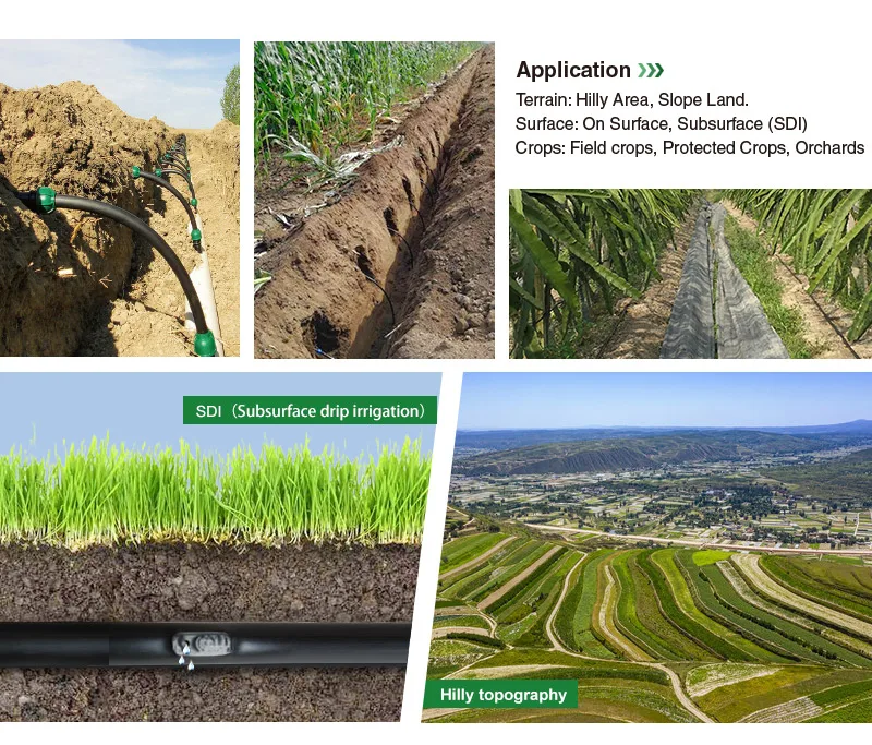 Agricultural Pressure Compensated Tube Farm Irrigation System 16mm Drip ...