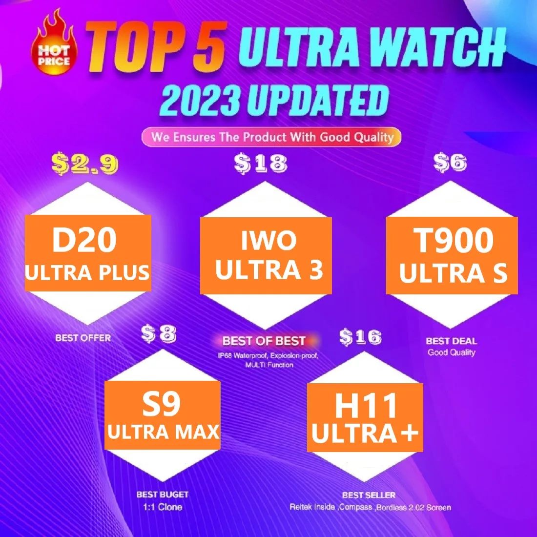 Pk G9 Ultra Max Ultra9max Smartwatch 1 Pieces Ok Haino Teko Gold 24 Golden Edition Smart Watch G ...