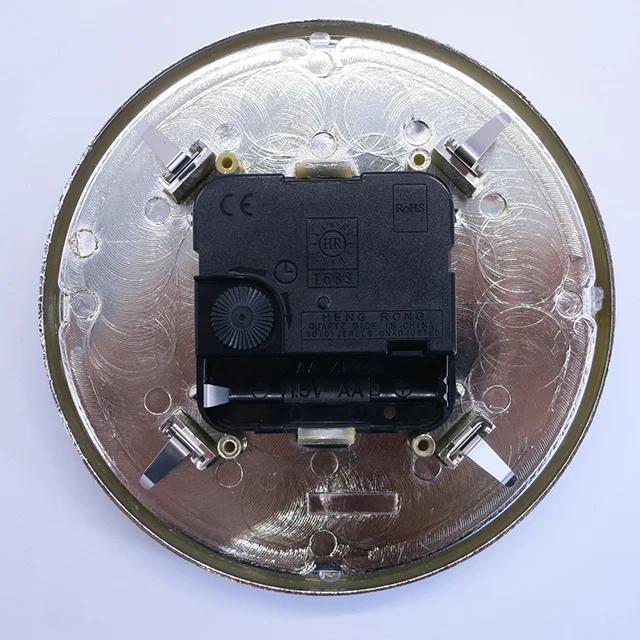 5 Inches Fit Up Insert Clock Roman Dial Silver Frame Plastic Quartz ...