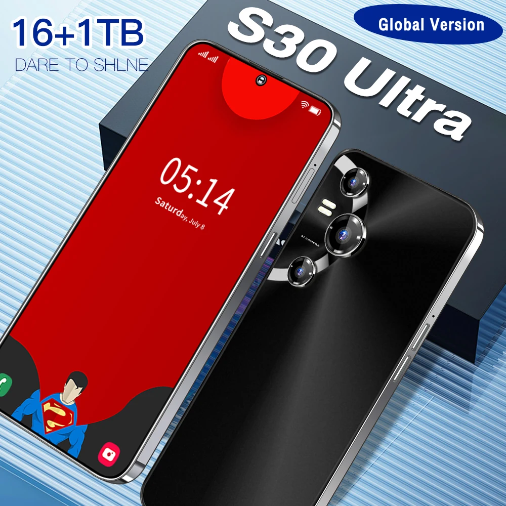 Celular Network Full Display S30 Ultra 16gb+1tb 7.3 Inch Android 13 ...
