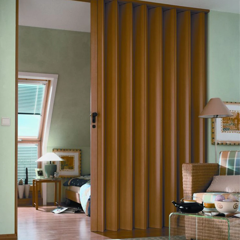 PVC Folding Door Sliding Door with Acrylic PS Panel with Wave Panels ...