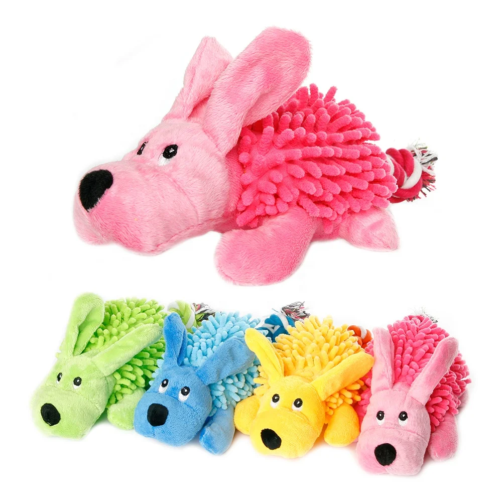 Sustainable Funny Squeaky Rabbit Plush Toy With Chewable Tail For Dog ...