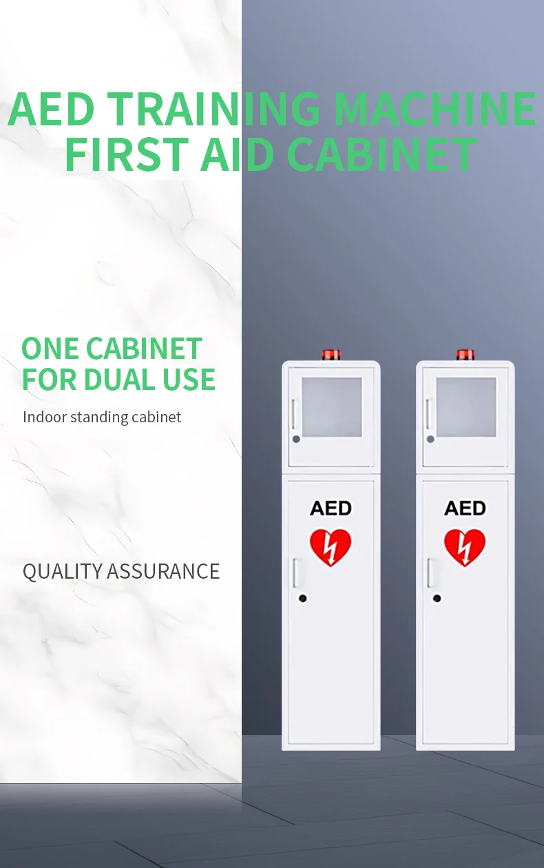 Automated External Defibrillator Box Standing Aed Cabinet With Alarm ...