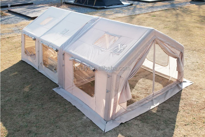 Large Camping Inflatable Glamping Air Column Tent - Easy Setup, Stable ...