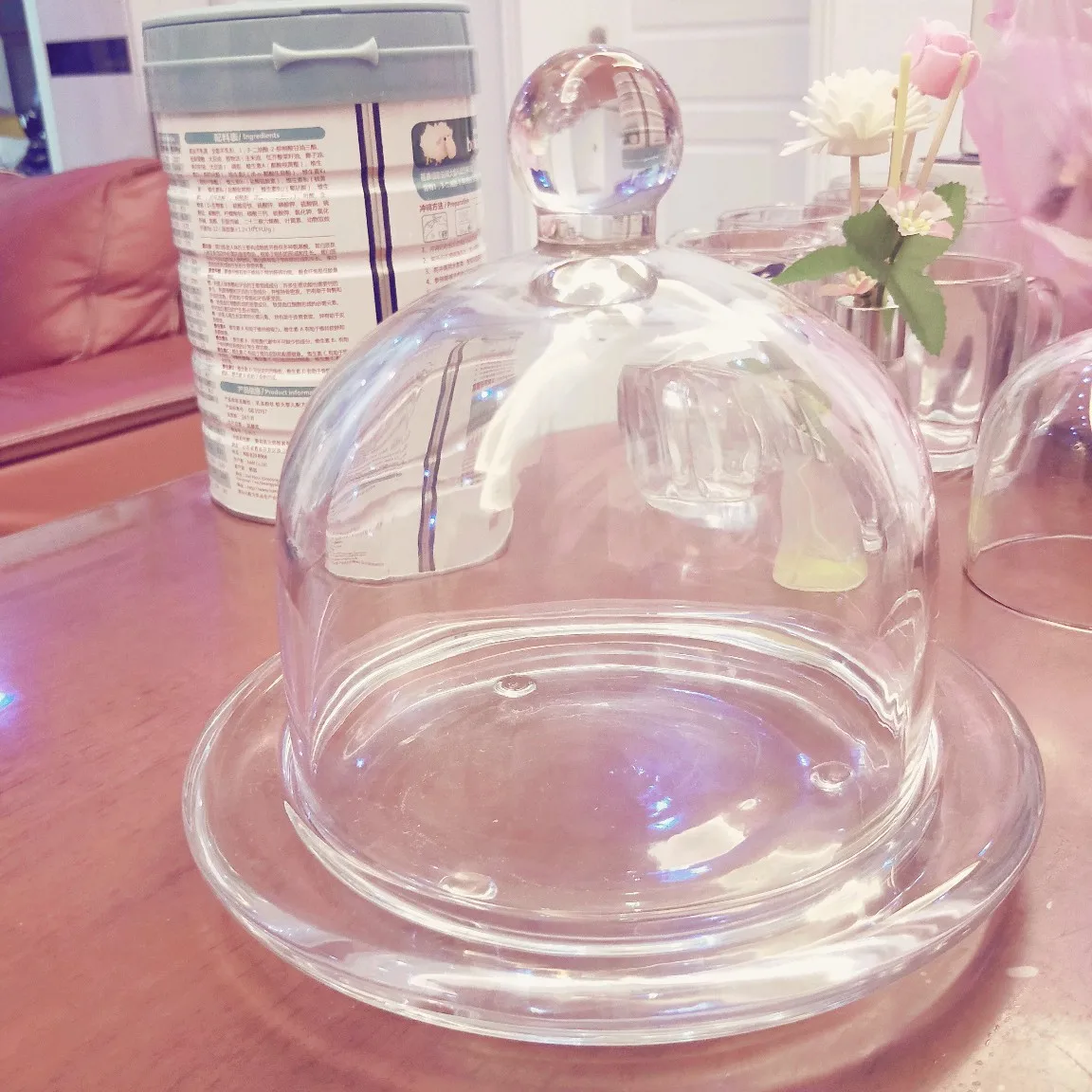 Creative Bell Shaped Glass Dome Wedding Decoration Cake Candle Glass ...