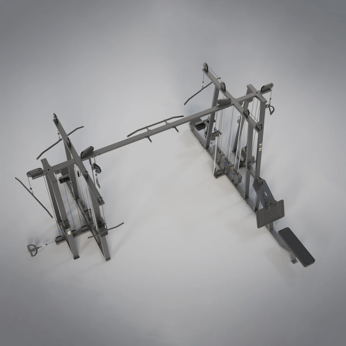 DHZ Fitness Gym Equipment E3064 - Multi Station 7 Stack