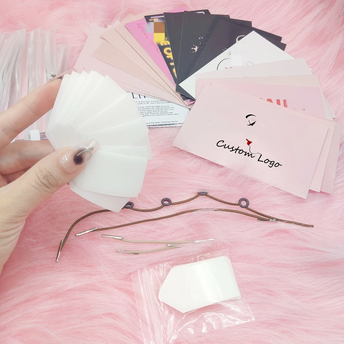 Easy-using Facial Lift Stickers Lift Eyebrow With Strings V-line Facial ...