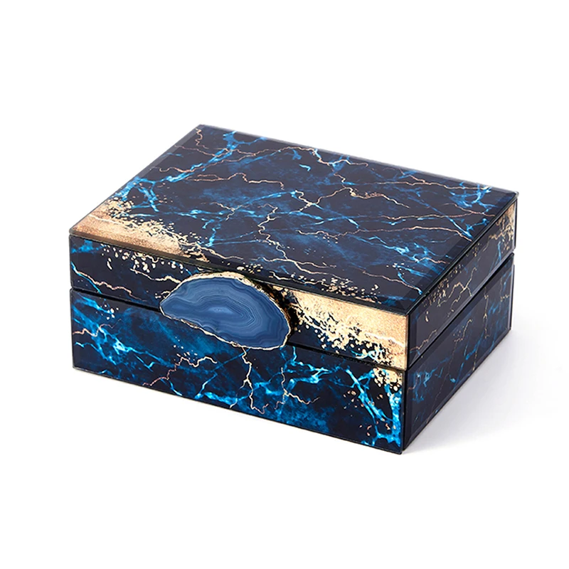 Small Glass Jewelry Box Travel Portable Jewelry Case For Ringpendantearringnecklacebracelet