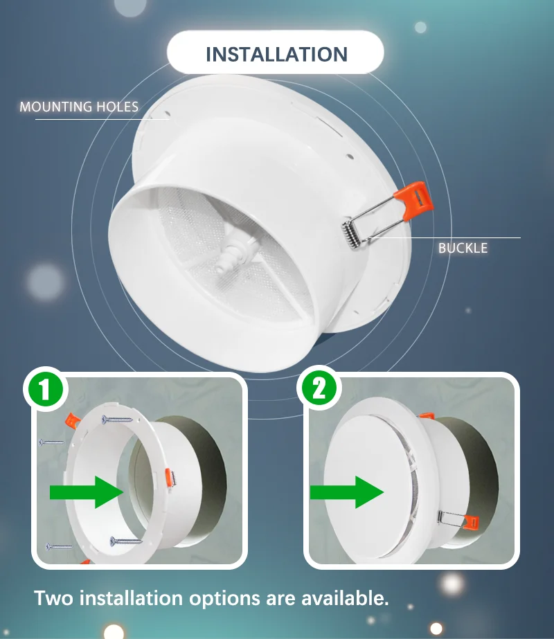 Hvac System Plastic White Air Diffuser Adjustable Air Flow Ventilation ...