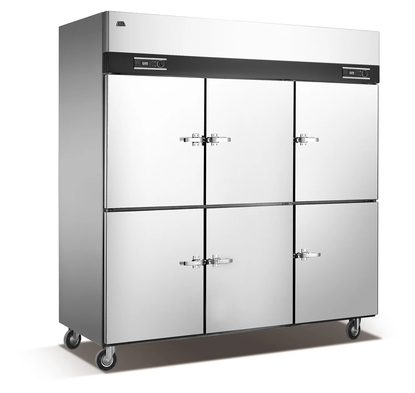 6 Doors Commercial Chiller Refrigerator Colored Stainless Steel Top ...