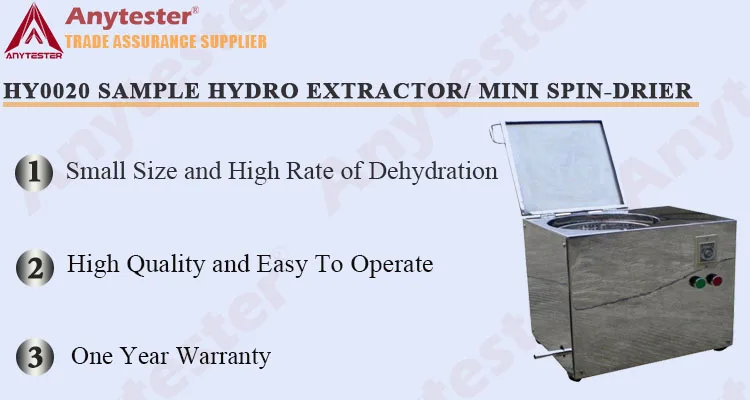 Laboratory Fabric Sample Hydro Extractor - Mini Spin-drier