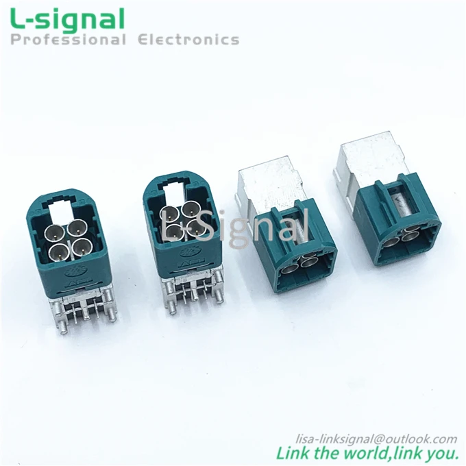 Automotive Mini Fakra Z Male HFM 4pin Connector for Car Surround View