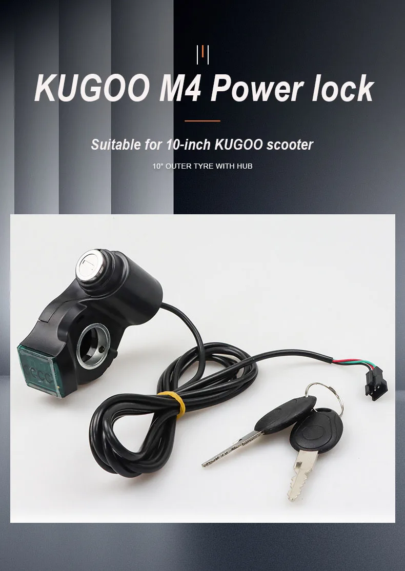 Kugoo Electric Vehicle Scooter Ebike Key Start Switch Digital Display ...