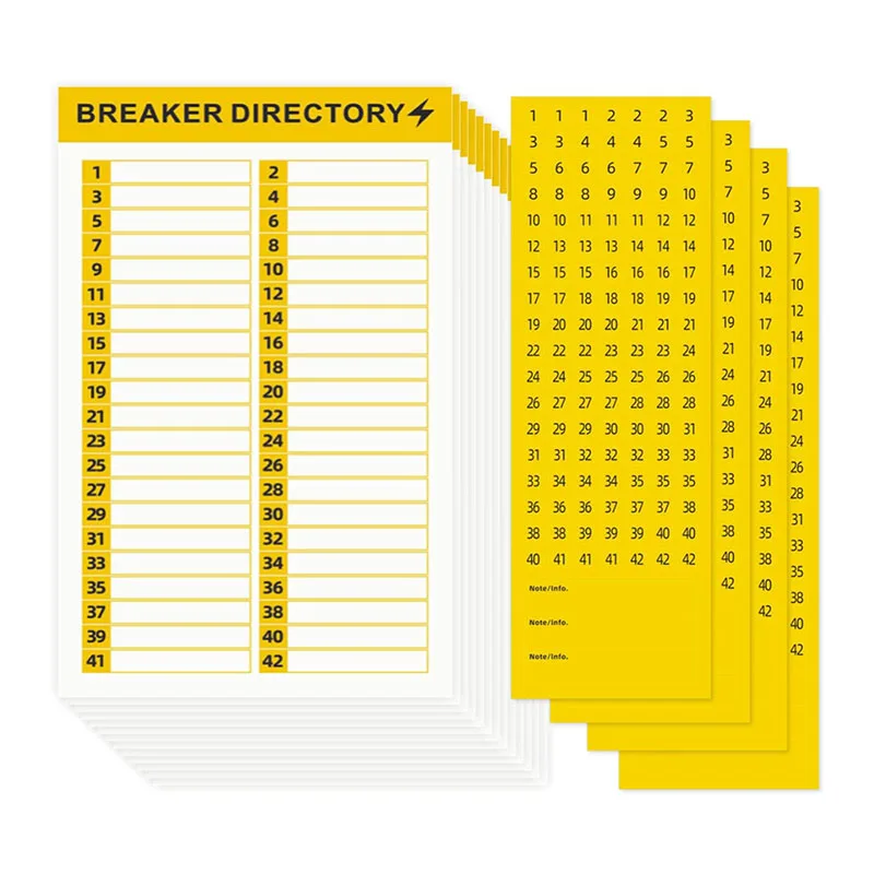 Breaker Panel Labels Electrical Box Sticker Numbers Breaker Panel ...