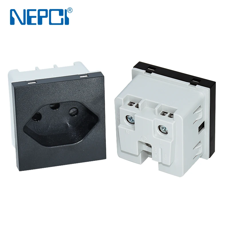 Swiss Brazil Socket 250V 10A 45*45mm Power Female Outlet for ...