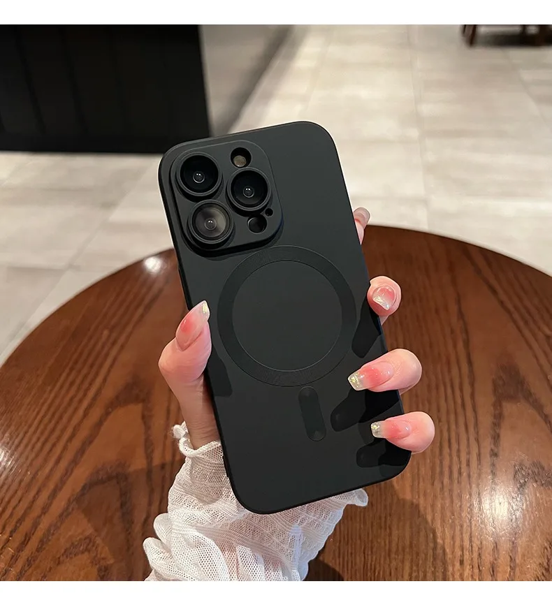 Luxury Camera Lens Glass Protection Magnetic Matte Silicone Mobile ...